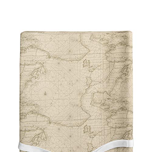 Glenna Jean Air Traffic, Changing Pad Cover Map Print, Blue/Red