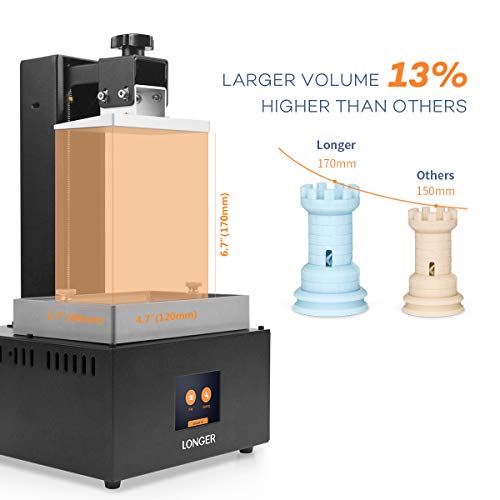 LONGER Orange 30 3D Printer, 2K Resin 3D Printer, Parallel LED Lighting, 4.72"x2.68"x6.69" Large Printing Size, Off-line Printing
