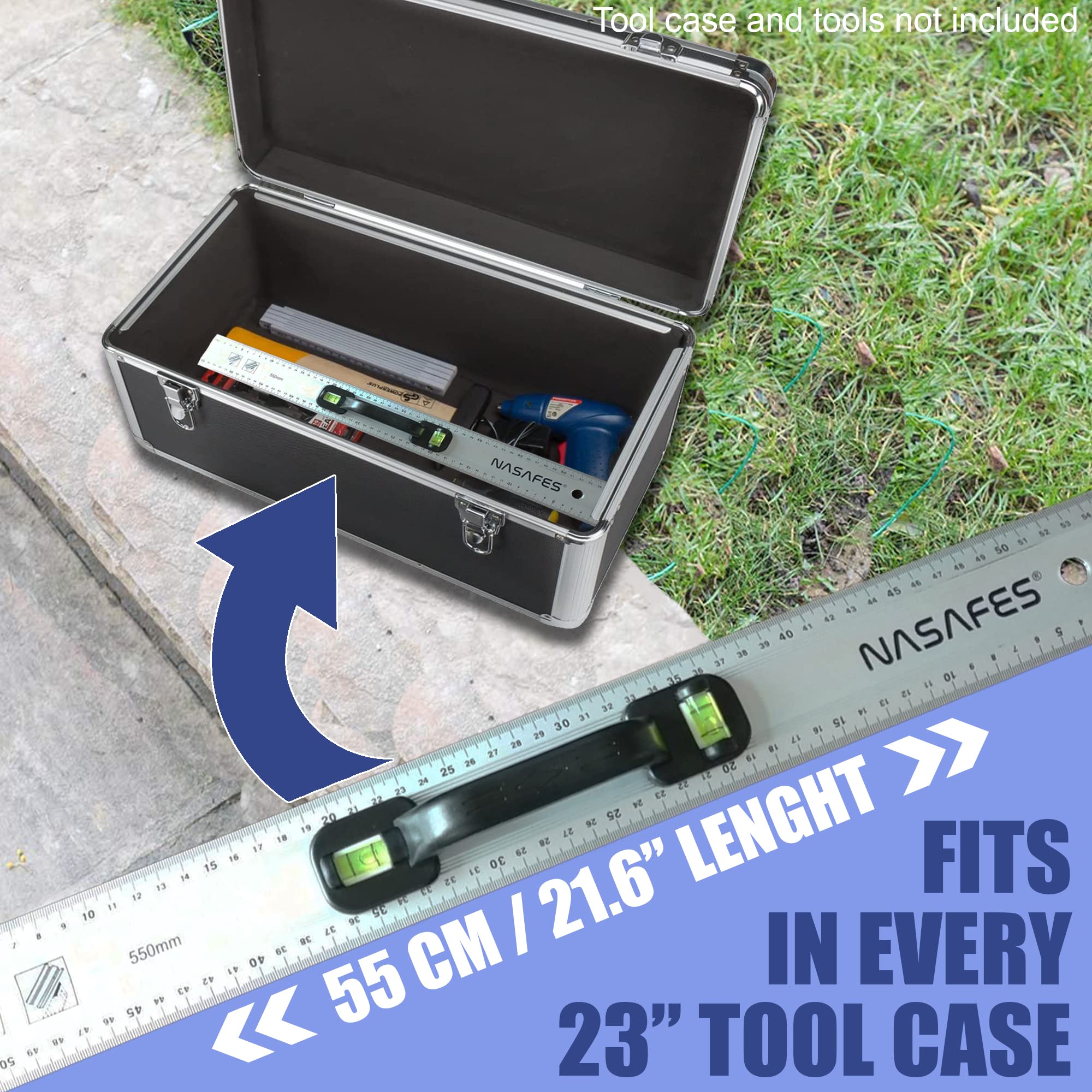 Aluminum Straight Edge Ruler with Handle, It is A Aluminum Ruler, A Straight Edge ruler and A Centimeter Ruler, Ideal Ruler for Cutting, Much Safer Because of The Handle. Easy to Use and Light Weight.