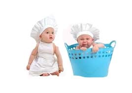 CHEFSKIN Baby Toddler Chef Set Includes Apron and Hat White Set