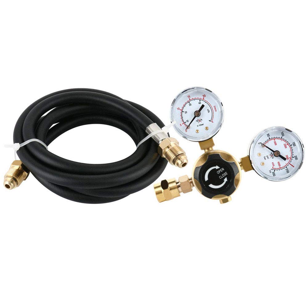 4YANG Argon CO2 Regulators Gauges Gas Welding Regulator CGA580 compatible with Miller Lincoln Mig Tig Weld (With Hose)