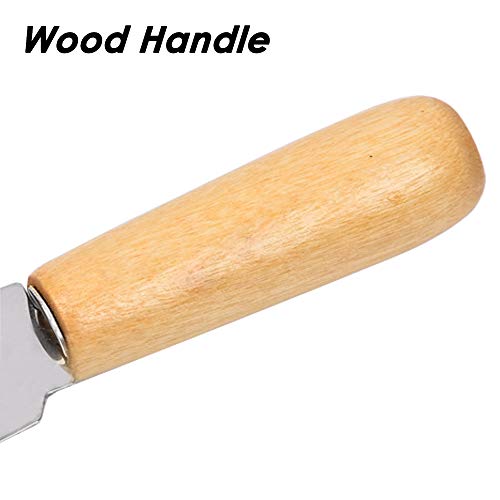 Set of 8, Wood Handle Cheese Knives and Spreaders, DaKuan Cheese Slicer Cheese Cutter Condiment Knives Set