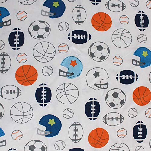 Nursery Crib Bedding Sheet for Baby Boy Arrow/Animal/Sports Fitted Crib Sheet (Sports 1)