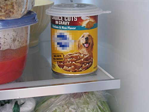Smarter Seal, Pet Food Can Lids, 4-Pack, Clear Color, For Dog and Cat Food, One Size Lid Fits Most Sizes