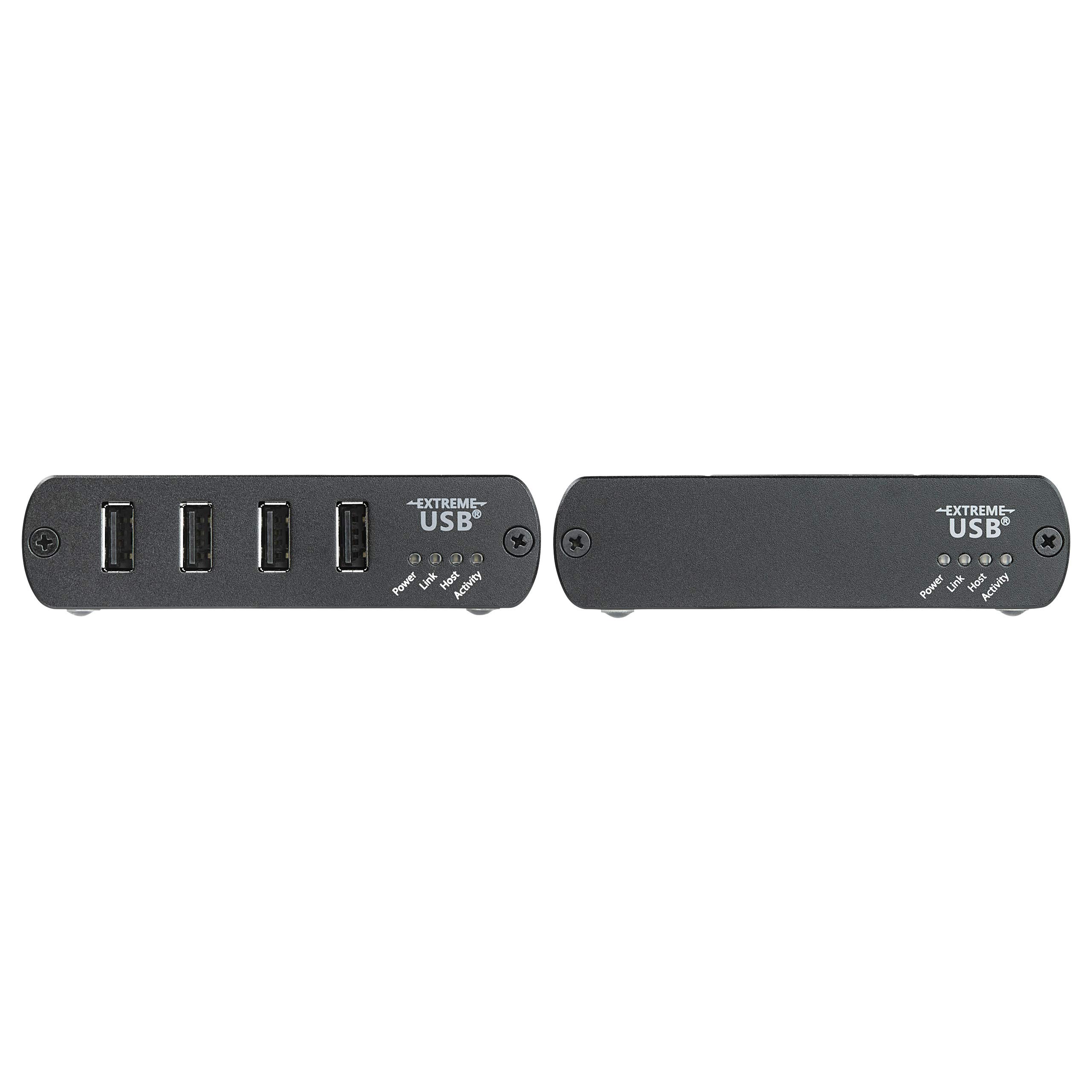 StarTech.com 4 Port USB 2.0 Extender Over Ethernet/IP Network Hub - Up to 330ft (100m) - USB Over Gigabit LAN or Direct Cat5e/Cat6 Cable (RJ45) Extender Adapter - USB Extender Kit (USB2G4LEXT2NA)