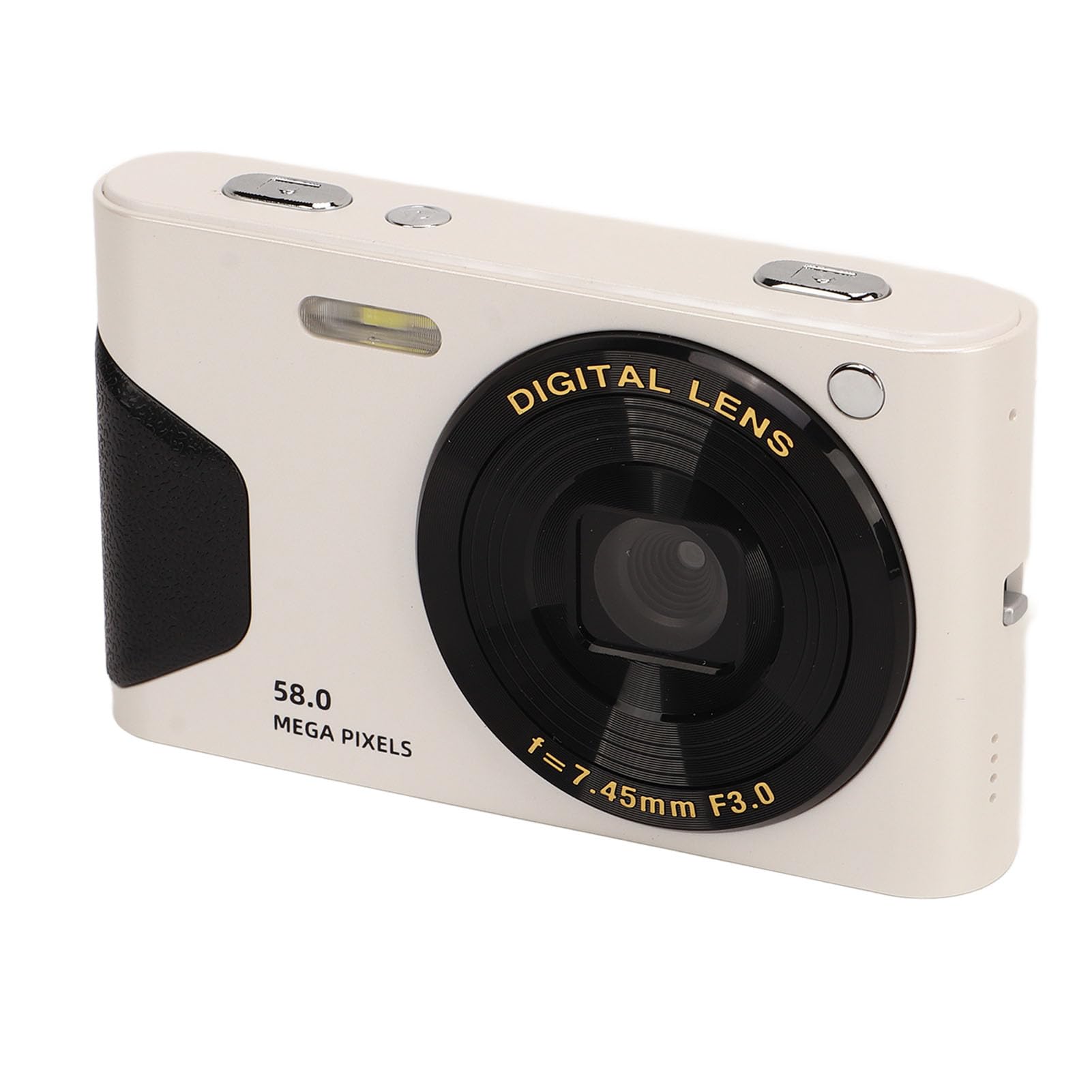 4K HD Digital Camera, 4K HD Smart Camera 2.7in TFT Screen Auto Focus 800mAh 58MP Face Recognition for for Picture Shooting (White)