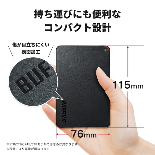 BUFFALO Mini Station 4TB HD-PCFS4.0U3-GBA Portable HDD for USB 3.1 (Gen1) / USB 3.0