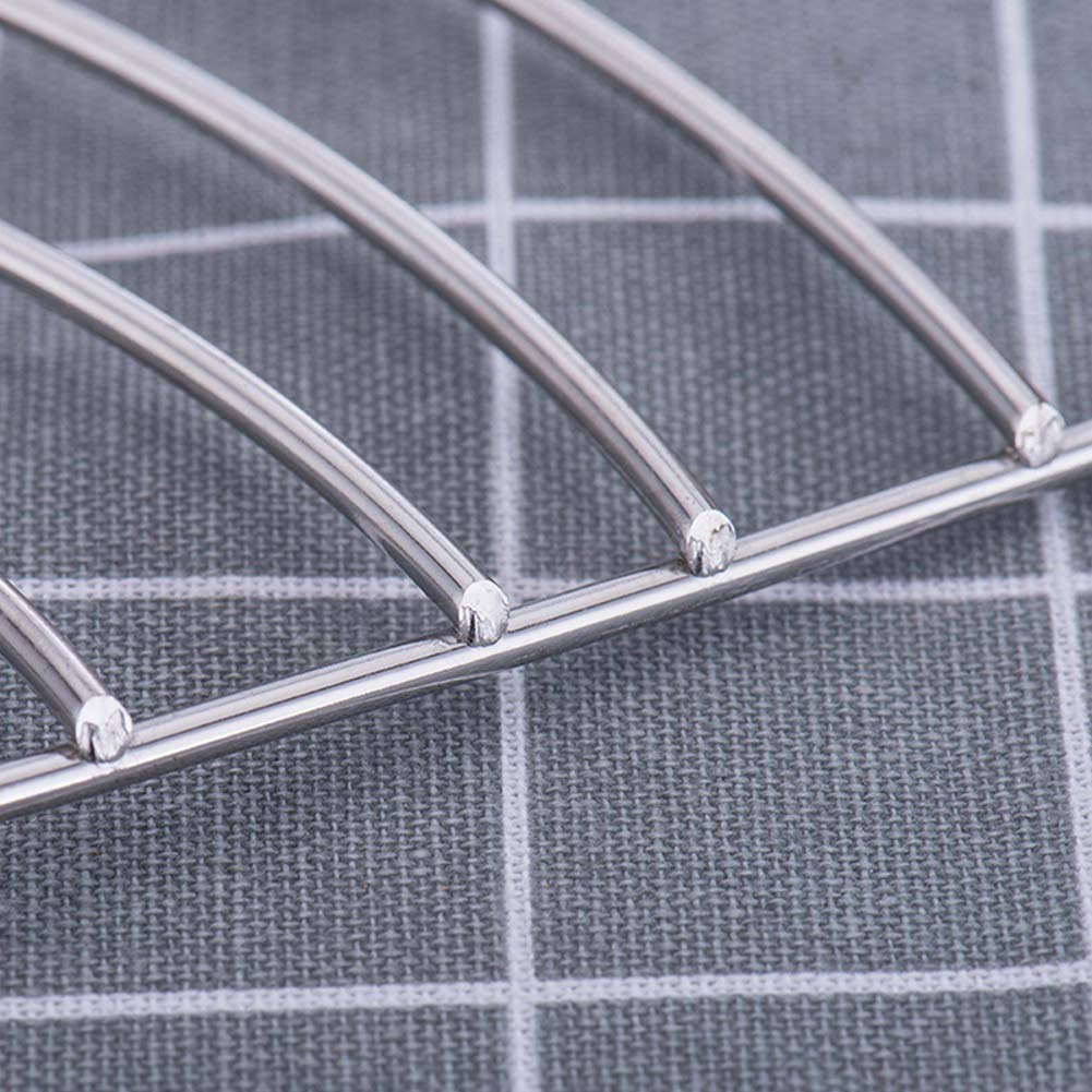 2PCS Stainless Steel Wok Shelf, Kitchen Wok Fry Pan Pot Stainless Steel Shelf Food Cooling Rack Semi circle Fried Food Strainers Cooling Racks Shelves for Kitchen(L)