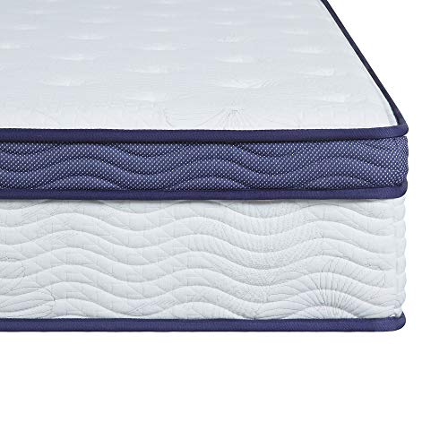Sleeplace 12 Inch Euro Top Spring Mattress King - Blue Piping SP12SM03K