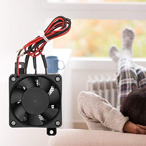 Walfront PTC Car Fan Air Heater 12V/250W Thermistor Element Heating Mini Air Heated Constant Temperature with Fan Interior Heating(12V/250W)