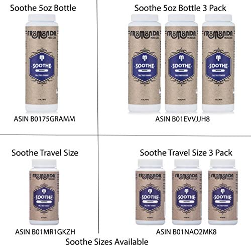 Fromonda (Soothe) Body Powder unscented (5 oz, Pack of 3) Unisex, Talc-Free, Anti-Chafing, Sweat Defense with Essential Oils