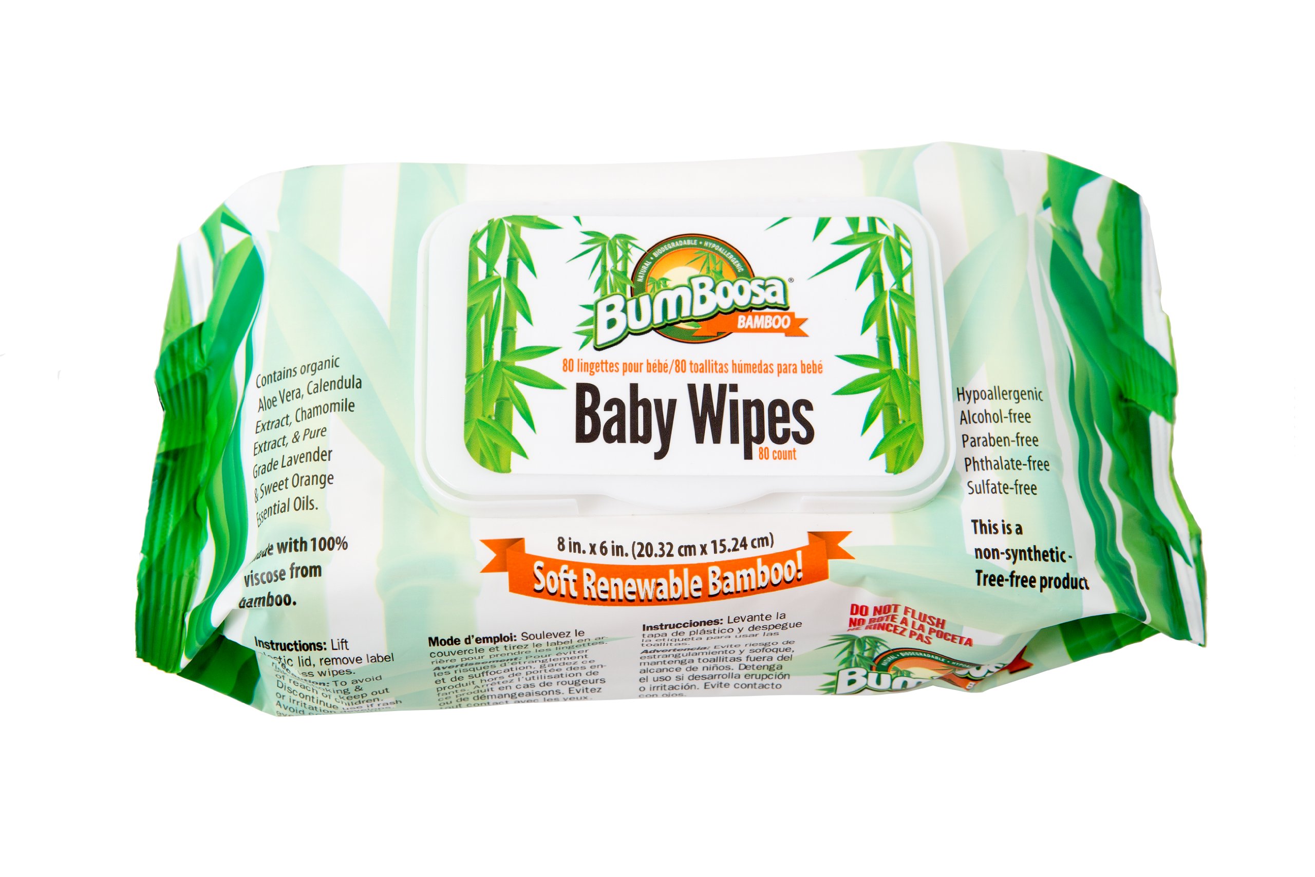 Bum Boosa Bamboo Products Baby Wipes - 12 Packs/960 Count - Thicker, Stronger, Absorbent, Easy Dispensing, Hypoallergenic, Natural Scent, Eco-Friendly