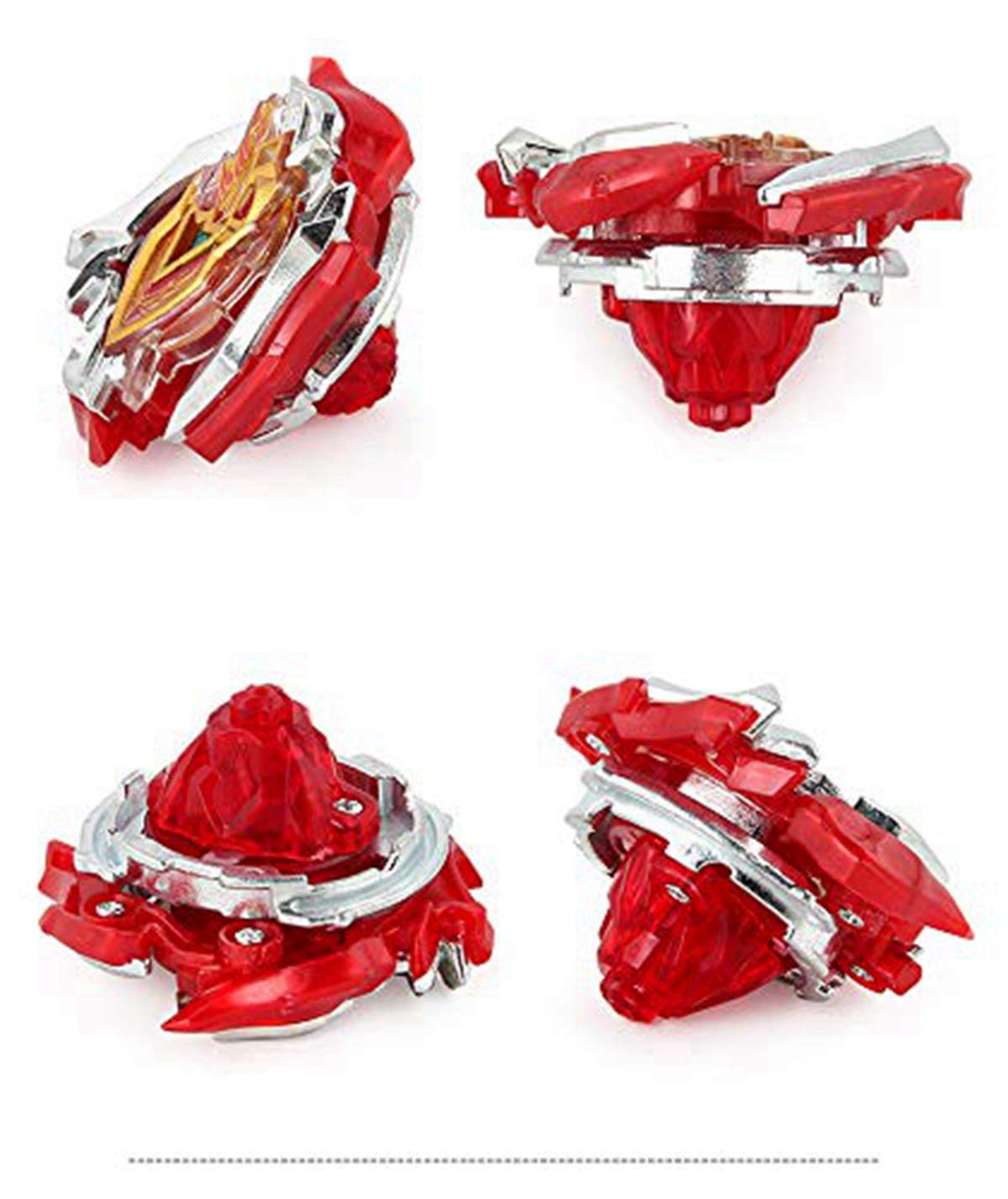 Bey Battle Burst Blade Evolution Turbo B-105 Booster Zet Achilles.11.Xt Red Sparking Left & Right Launcher Handle Grip Starter Set Gaming Battling Top God Bay Lr Bey launcher Spinning Toy Gift for Boy