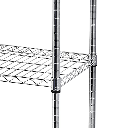 47.24 "L × 17.72 "W × 70.87 "H Wire Shelf Unit Storage Car Metal Shelf Rolling Utility Car, 6-Layer Caster Adjustable Layer Rack Restaurant Garage Pantry Kitchen