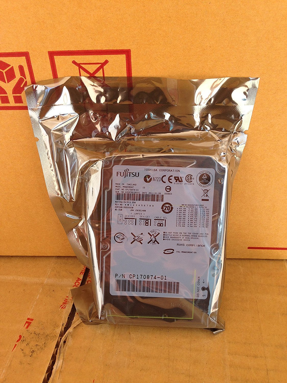 Fujitsu MHW2080AT 80GB UDMA/100 4200RPM 8MB 2.5" IDE Hard Drive
