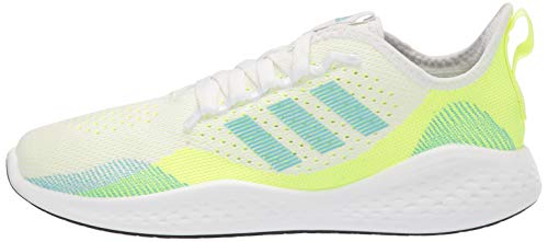 adidas Women's Fluidflow 2.0 Running Shoes, White/Hazy Sky/Yellow, 6.5