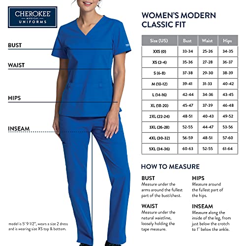 Cherokee Women Warm Up Scrubs Jacket Modern Classic Fit with Zip Front WW305AB, S, Black