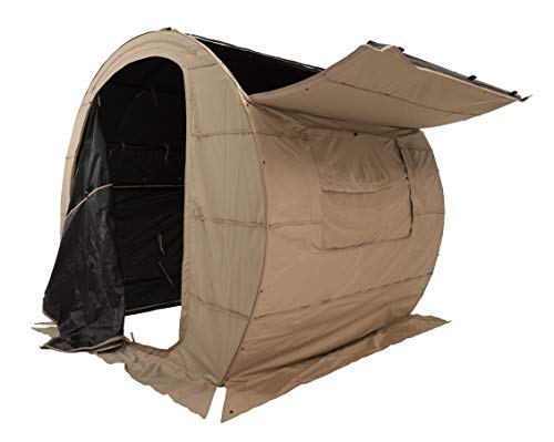 BOG HayMaker Ground Blind with StealthTrac Window System, Pop-Up Hay Bale Imitation, Brush Loops, 600D Water Resistant Fabric, Steel Frame, and Waterfowl Trap Door for Hunting, Shooting, and Outdoors