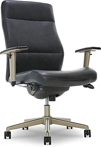 La-Z-Boy Baylor Modern Executive Office Chair, Adjustable Ergonomic Lumbar Support, Black