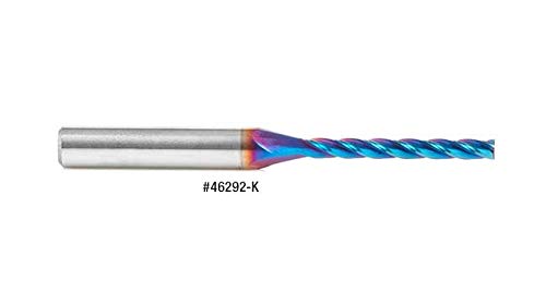 Amana Tool - 46292-K CNC 2D & 3D Carving Flat Bottom 0.10 Deg Angle x 1/8 Dia x 1-3/32 x