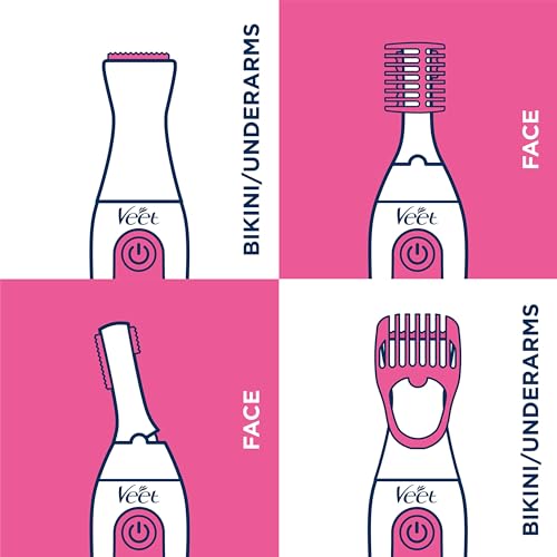 Hair Removal Electric Trimmer β Veet Expert Sensitive Precision Beauty Styler for Underarms, Eyebrows and Bikini Hair Removal with 8 Accessories and Beauty Bag, 1 Count