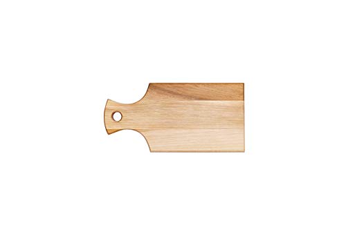 Labell Handle Serving Boards - Small Canadian Maple Hardwood Cutting Board for Meats, Vegetables, Fruits, and Cheeses - Flat Paddle Chopping Board Perfect for Charcuterie (5" x 10" x 0.75")
