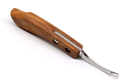 Zikimed Farrier Hoof Abscess Small Loop Knife with Wooden Handle 8" Long