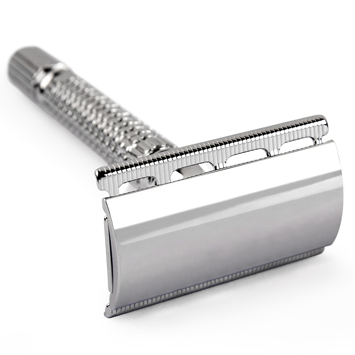 Qshave - Men or Women Short Handle Classic Double Edge Lighter Travel Safety Shaving Razor, 1 Pc