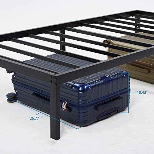 zizin 14 Inch Metal Platform Bed Frame Twin XL Size Mattress Foundation,Heavy Duty,Non-Slip,No Box Spring,Black (Twin-XL)