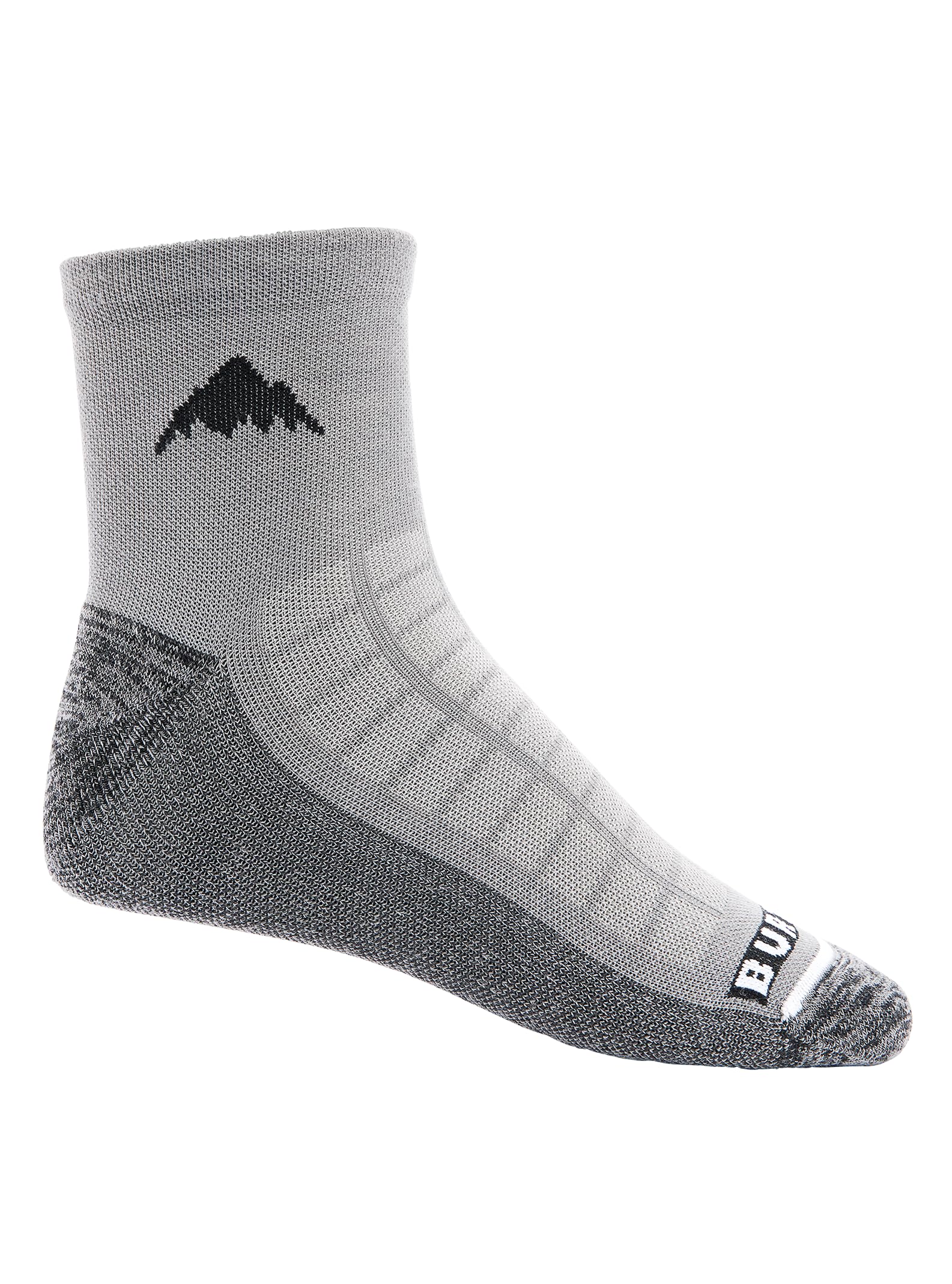 Burton Lightweight Quarter Crew Socks, Gray Heather, M