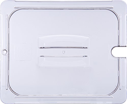Carlisle FoodService Products 10231U07 StorPlus Half Size Polycarbonate Universal Handled Notched Food Pan Lid, Clear