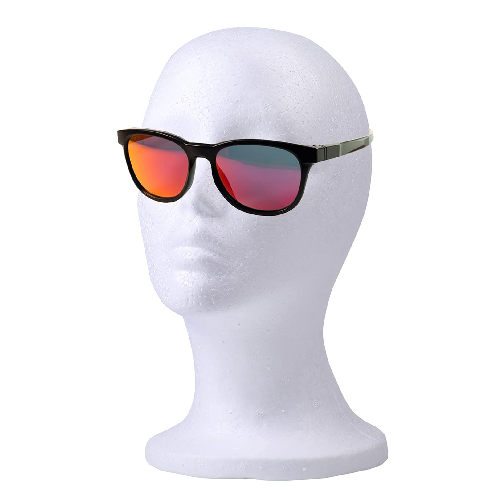Foraineam 2 Pack Foam Wig Head, Female Mannequin Head Wig Display Stand Holder, Cosmetics Model Head White Foam Heads Glasses Mask Hat Hairpieces Stand