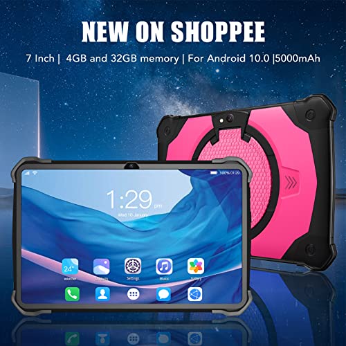 7in Tablet, 1960x1080 US Plug Baby Tablet 5000mAh Rechargeable Front 5MP for Photo Taking for Children (Pink)
