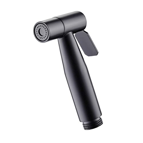 Handheld Bidet Sprayer Head Stainless Steel Bathroom Bidet Spray Toilet Faucet Sprayer for Shower Bathroom Douche Shattaf Hygiene Toilet Cloth Diaper Cleaning (Black)