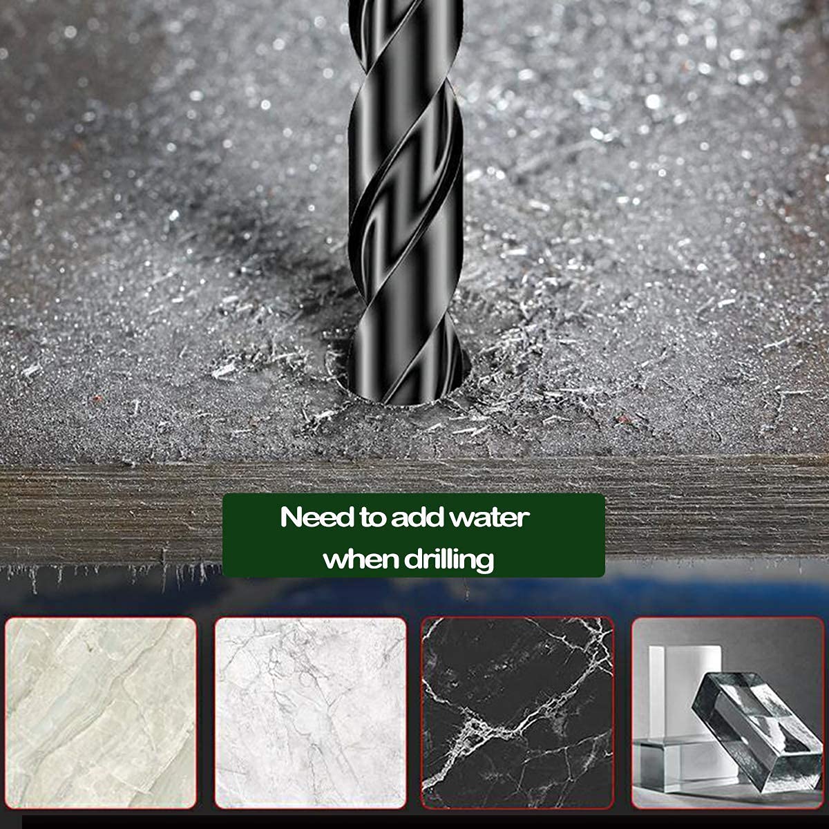 6PCS Ceramic Tile Drill Bits, JOERIC Masonry Drill Bits Set for Glass, Brick, Tile, Concrete, Plastic and Wood Tungsten Carbide Tip for Wall Mirror and Ceramic Tile with Size (5mm ~12mm).