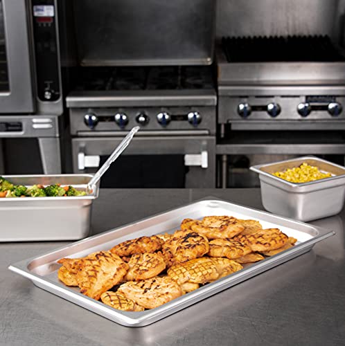 Carlisle FoodService Products 607001 DuraPan Light Gauge Stainless Steel Full-Size Steam Table Food Pan, 1" Deep (Pack of 6)