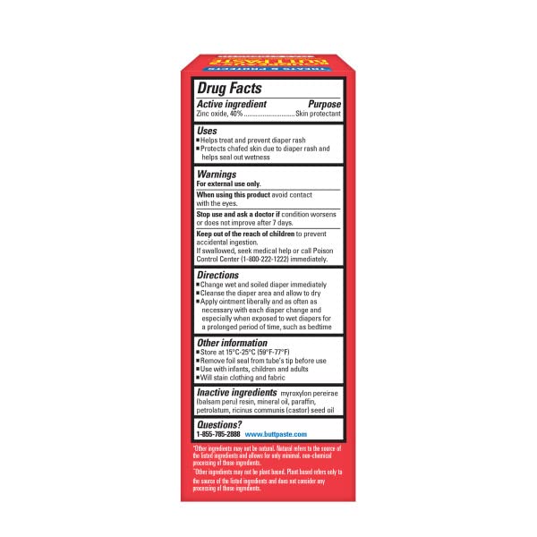 Boudreaux's Butt Paste Maximum Strength Diaper Cream, 2 Ounce (3 Pack)