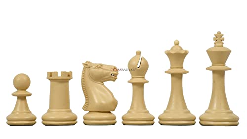 CHESSBAZAAR Study Library Tournament Plastic Chess Pieces & Roll Up Chess Board Combo |32 Pieces with 15 Inches Rollup Chessboard | Weight-340 grams | Black & Off-white |Plastic chess Set | Board Game