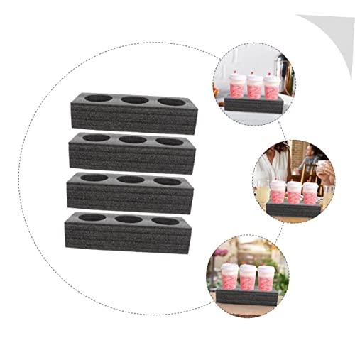 4pcs Milk Tea Drink Cup Holder Coffee Mugs Coffee Cup Drinks Foam Beverage Can Holder Coffee Mug Insulated Coffee Container Outdoor Cup Tray Drink Packing Carrier Bracket re-usable