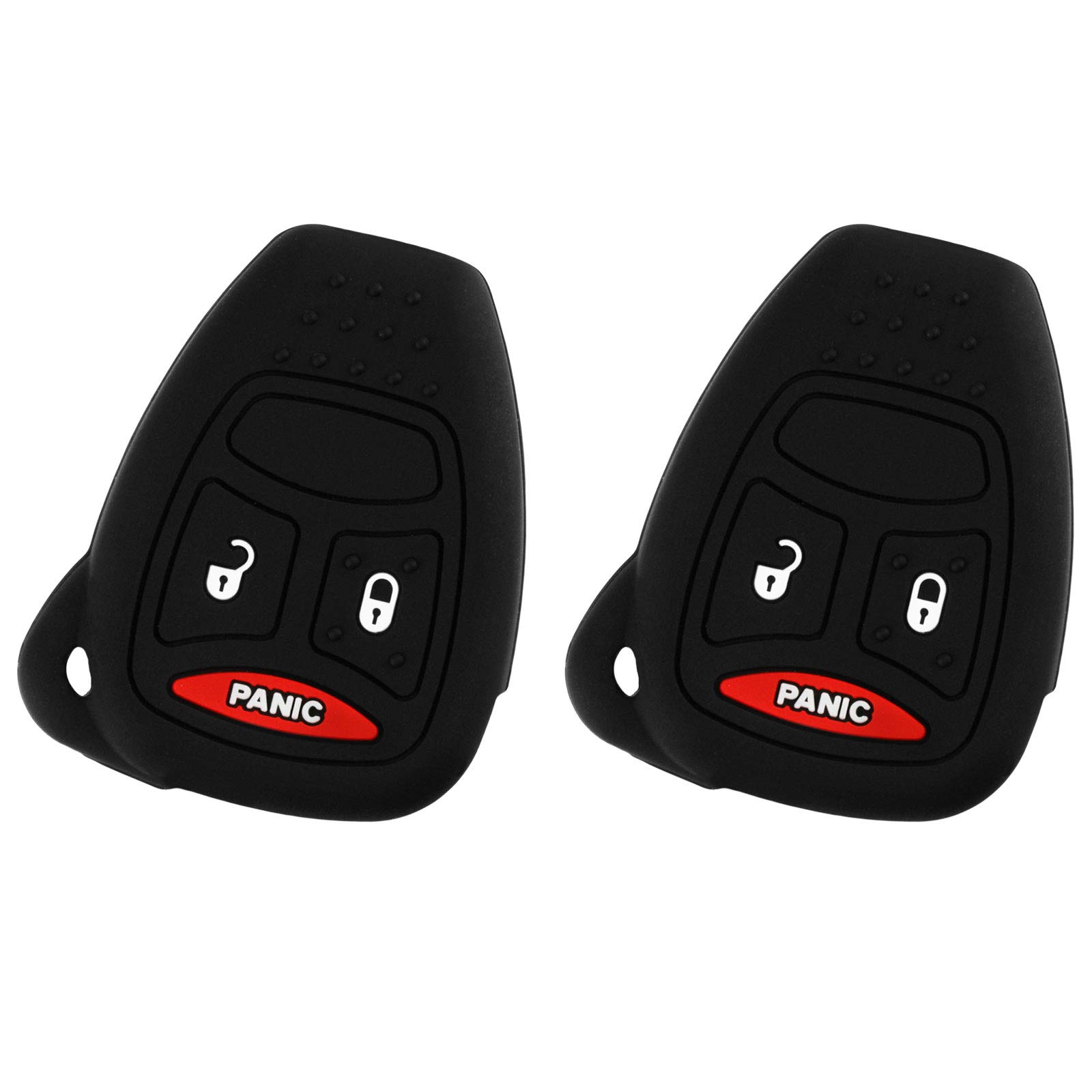 2x Key Fob Keyless Entry Remote Cover Protector for Jeep Dodge Chrysler (KOBDT04A)