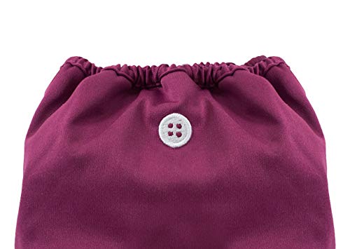 Buttons Cloth Diaper Cover – Snap Super One Size (12-40lbs) (Plum)