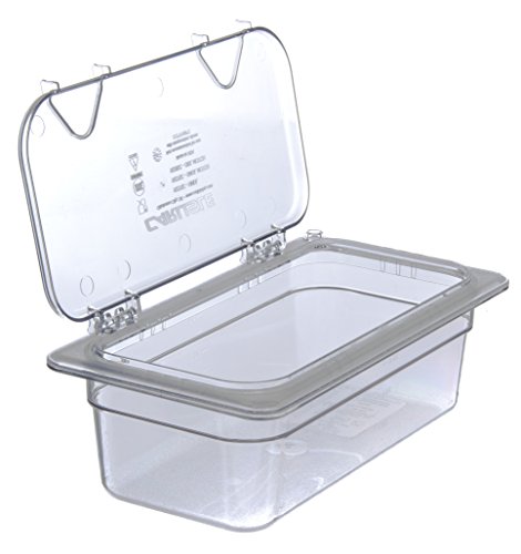 Carlisle FoodService Products Plastic Food Pan 1/3 Size 4 Inches Deep Clear