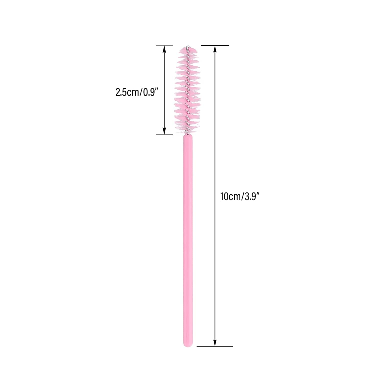G2PLUS 300PCS Eyelash Brush, Disposable Eyelash Mascara Brushes Wands Applicator Tools Makeup Brush Kits, Eyelash Spoolies Eyelashes Brush for Eyelash Extensions and Eyebrow Brush (Pink)