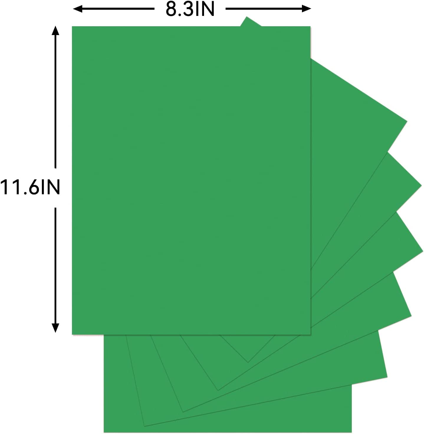 70Sheets Dark Green Cardstock Paper, 8.5 x 11 Card stock for Cricut, Thick Construction Paper for Card Making, Scrapbooking, Craft 90 lb / 250 gsm