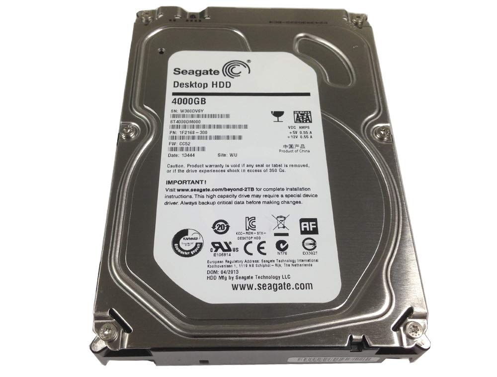 Seagate SATA 6Gb/s 3.5-Inch 4TB Desktop HDD (ST4000DM000) (Renewed)