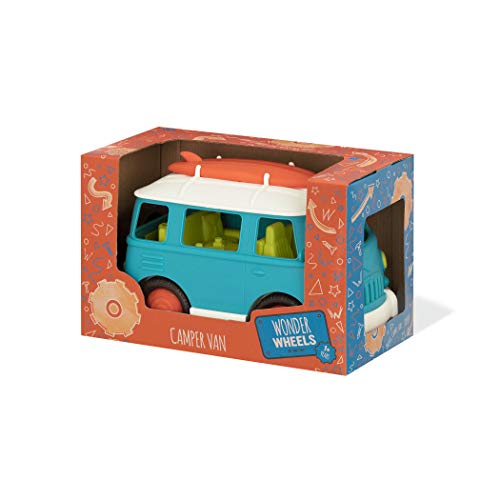 Battat- Wonder Wheels - Blue Toy Camper Van β Toy Rv For Kids, Toddlers β Realistic Details- Recyclable Materials- Camper Van- 1 Year +