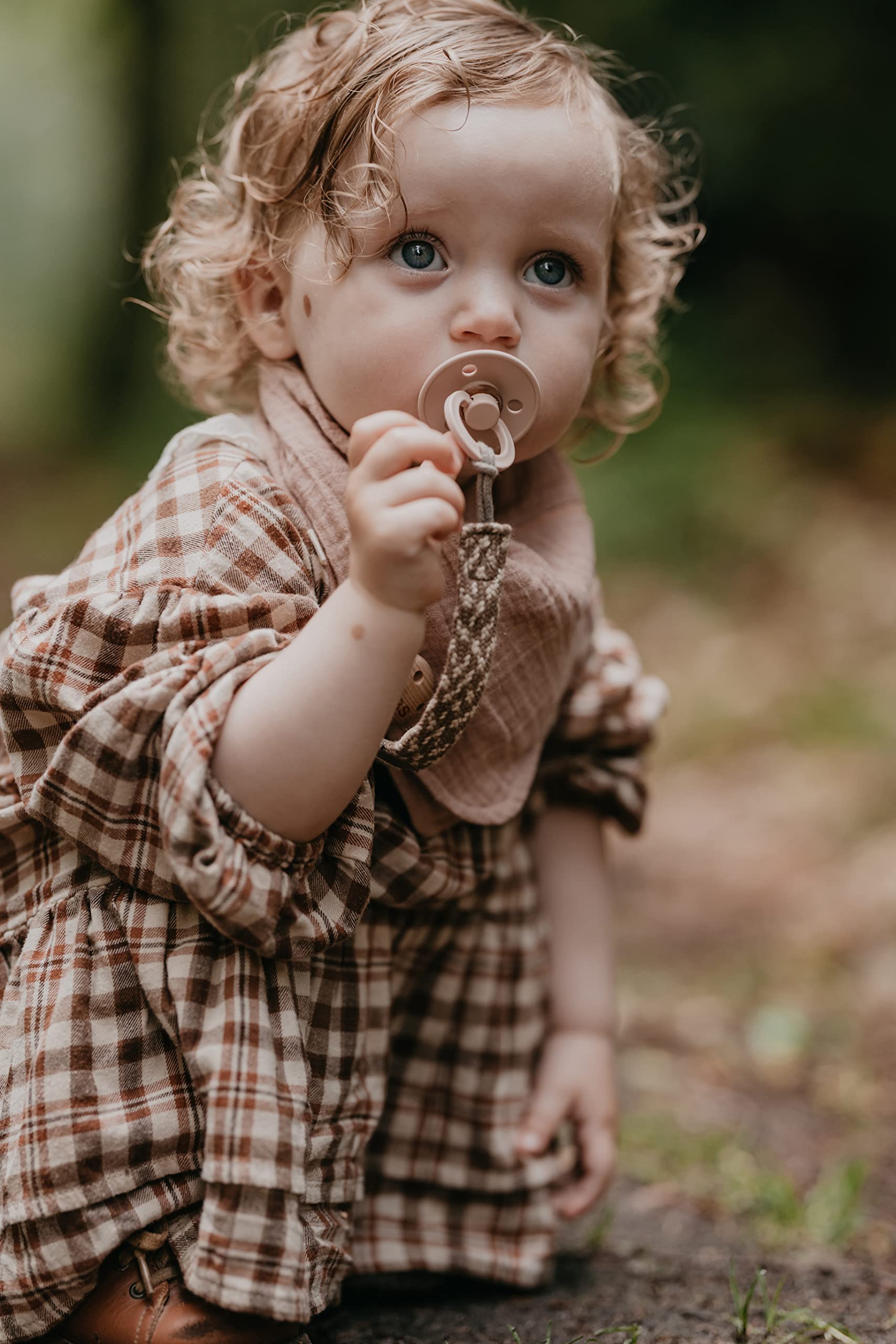 Bibs Bandana Ultra-soft GOTS-certified Danish design, Onesize (0-36 Months), Dark Oak