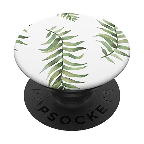 Green Watercolor Leaves Pop Socket PopSockets PopGrip: Swappable Grip for Phones & Tablets