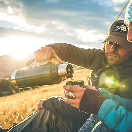 Stanley Classic Legendary Bottle BPA Stainless Steel Thermos - Keeps Cold or Hot for 24 Hours Leakproof Lid Doubles as Cup-Dishwasher Safe, Nightfall, 1.0 L