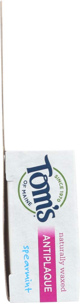 Tom's of Maine Natural Waxed Antiplaque Flat Floss, Spearmint, 32-Yards, Pack of 2